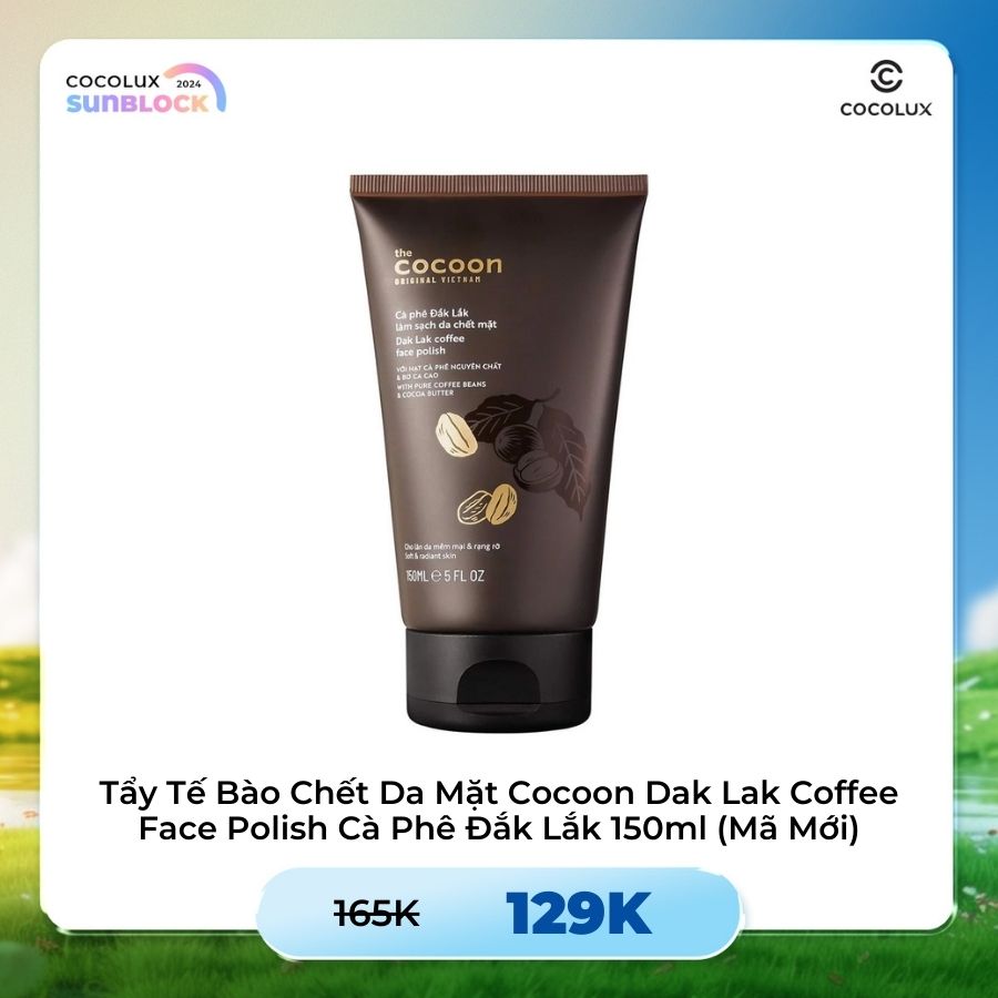 Tẩy Tế Bào Chết Mặt Cà Phê Cocoon Dak Lak Coffee Face Polish 150ml